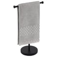 Black Towel Rack Hand Towel Stand 16.5" T-Shape SUS304 Stainless Steel ...