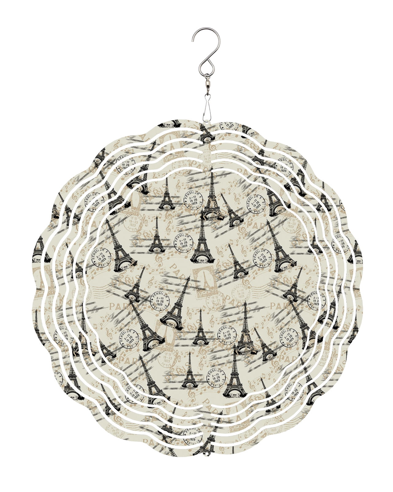 Black Towers Wind Spinner for Garden Yard 10In, Romantic Black Paris ...