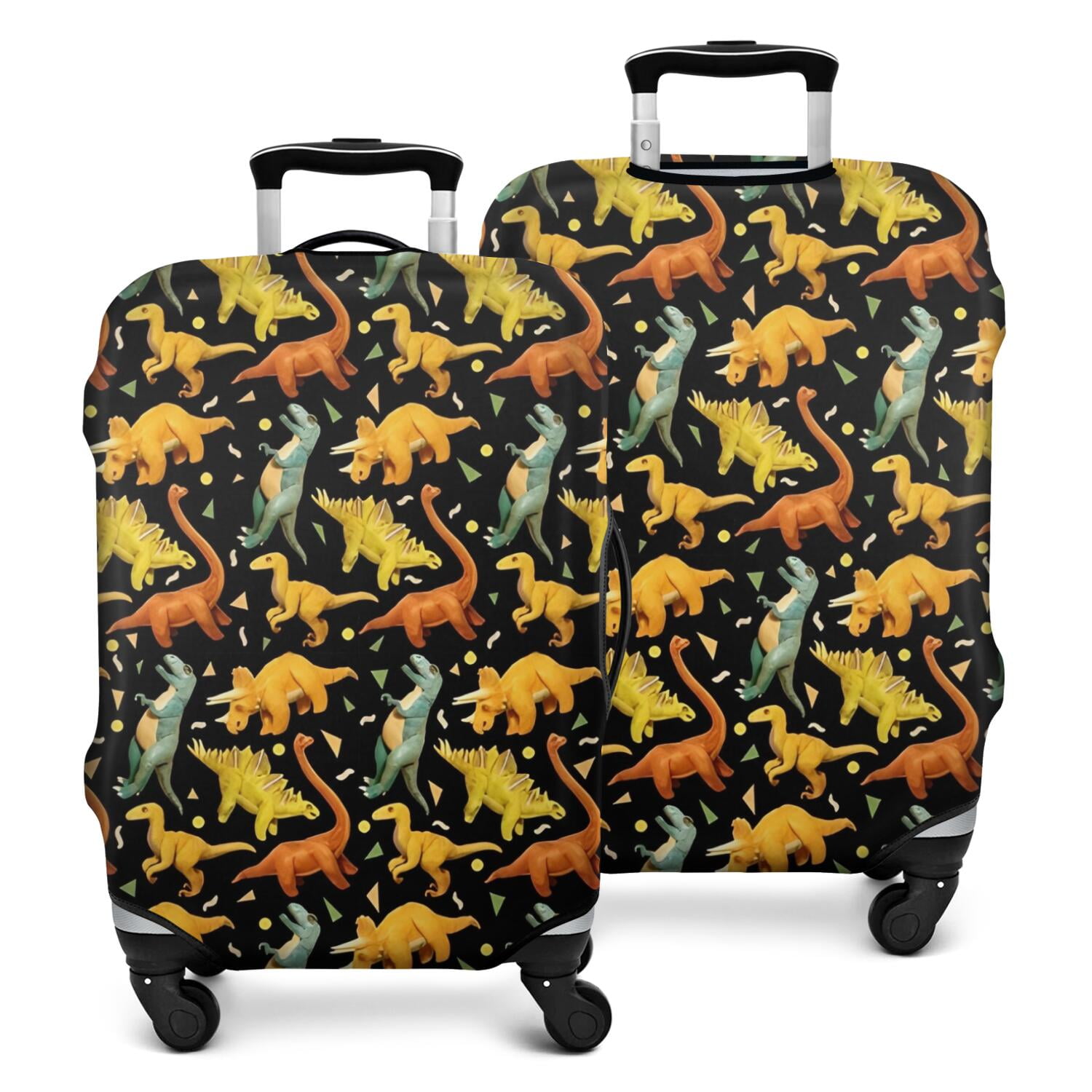 Black Toy Like Dinosaurs Pattern Luggage Cover Fashion Suitcase Cover ...
