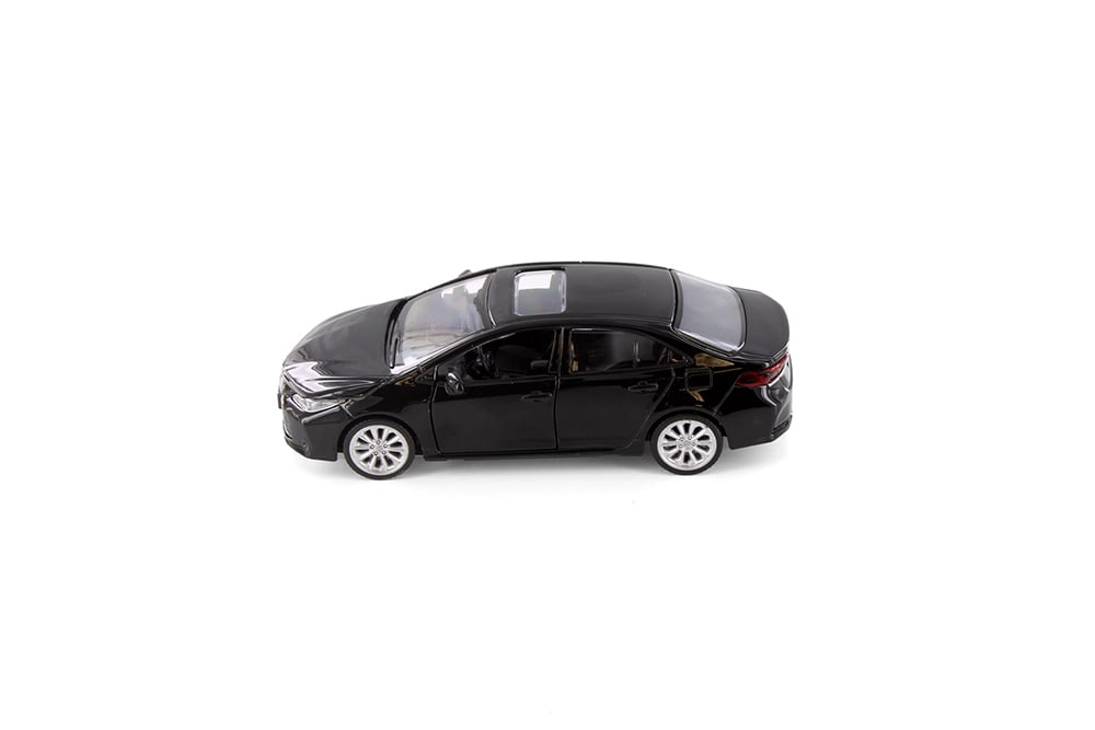 Black Toyota Corolla Diecast Toy with Pullback Action 1/43 Scale 4.25 ...