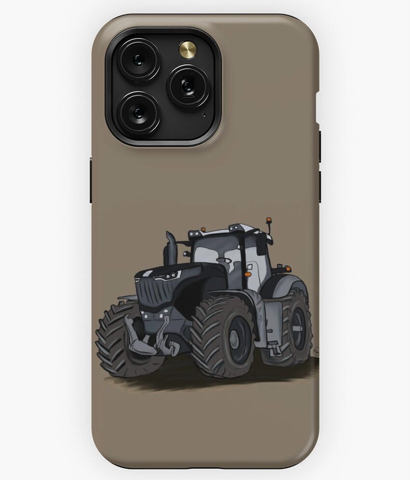 Black Tractor Minimalist Farm Vehicle Silhouette A1697 Phone Case for ...