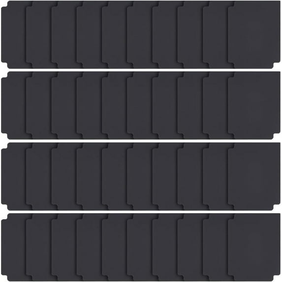 Black Trading Card Dividers 40 Sheets 2.75 x 3.7 Inch Plastic A4 Size ...