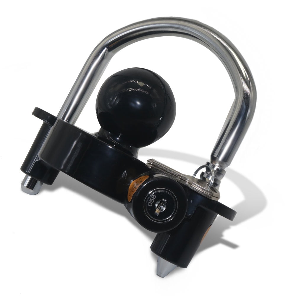 Black Trailer Lock - Anti-Theft Hitch Lock, Tow Ball, Trailer Parts ...