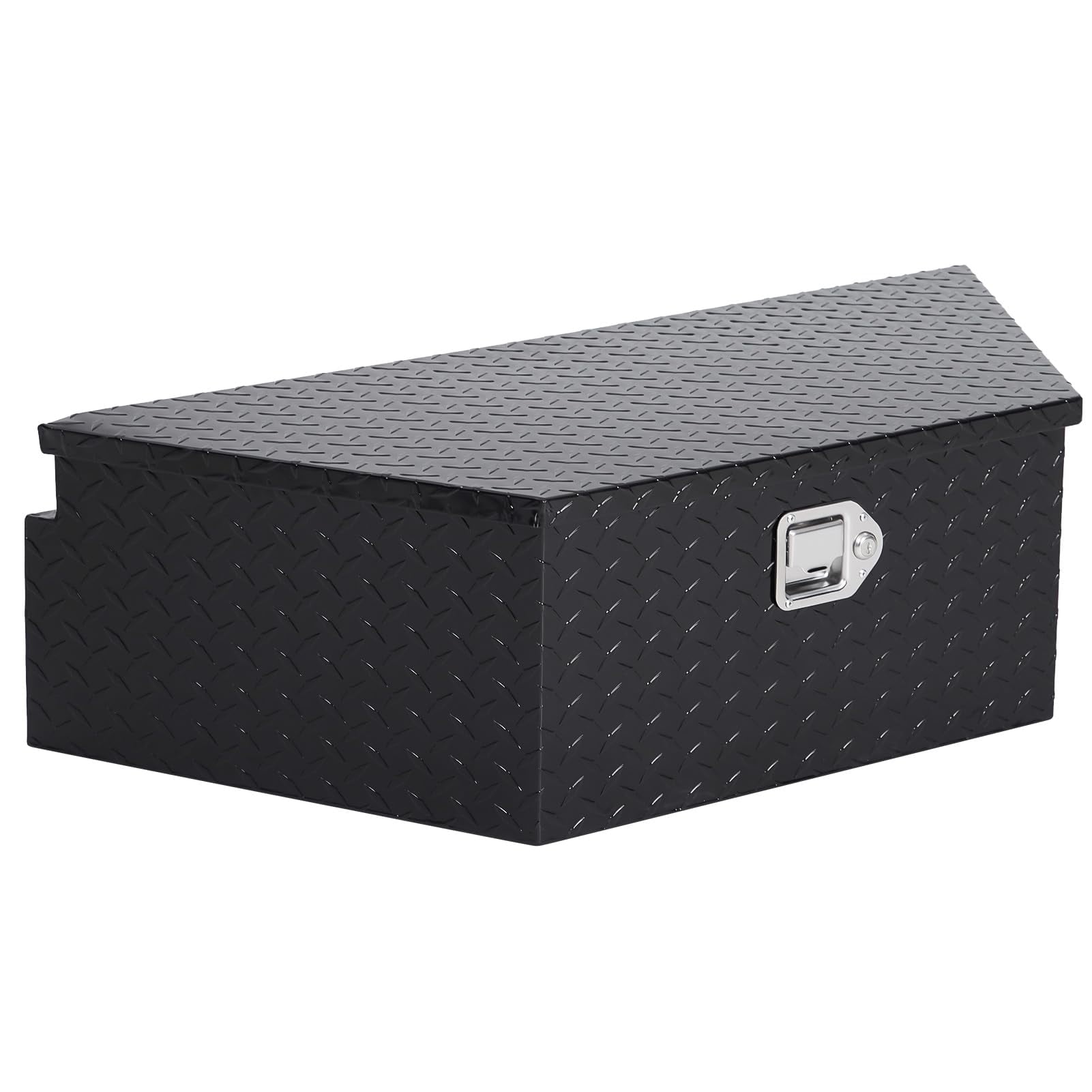 Black Trailer Tongue Box, 39 Inch Trailer Tool Box, Aluminum Diamond ...