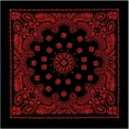 Rothco 2776 22 x 22 in. Trainmen Paisley Bandana, Black & Red - Walmart.com
