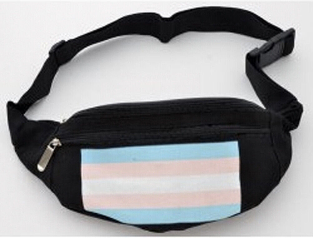 Black Transgender Pride Fanny pack (Trans Flag) - LGBTQ Bags & Hip ...