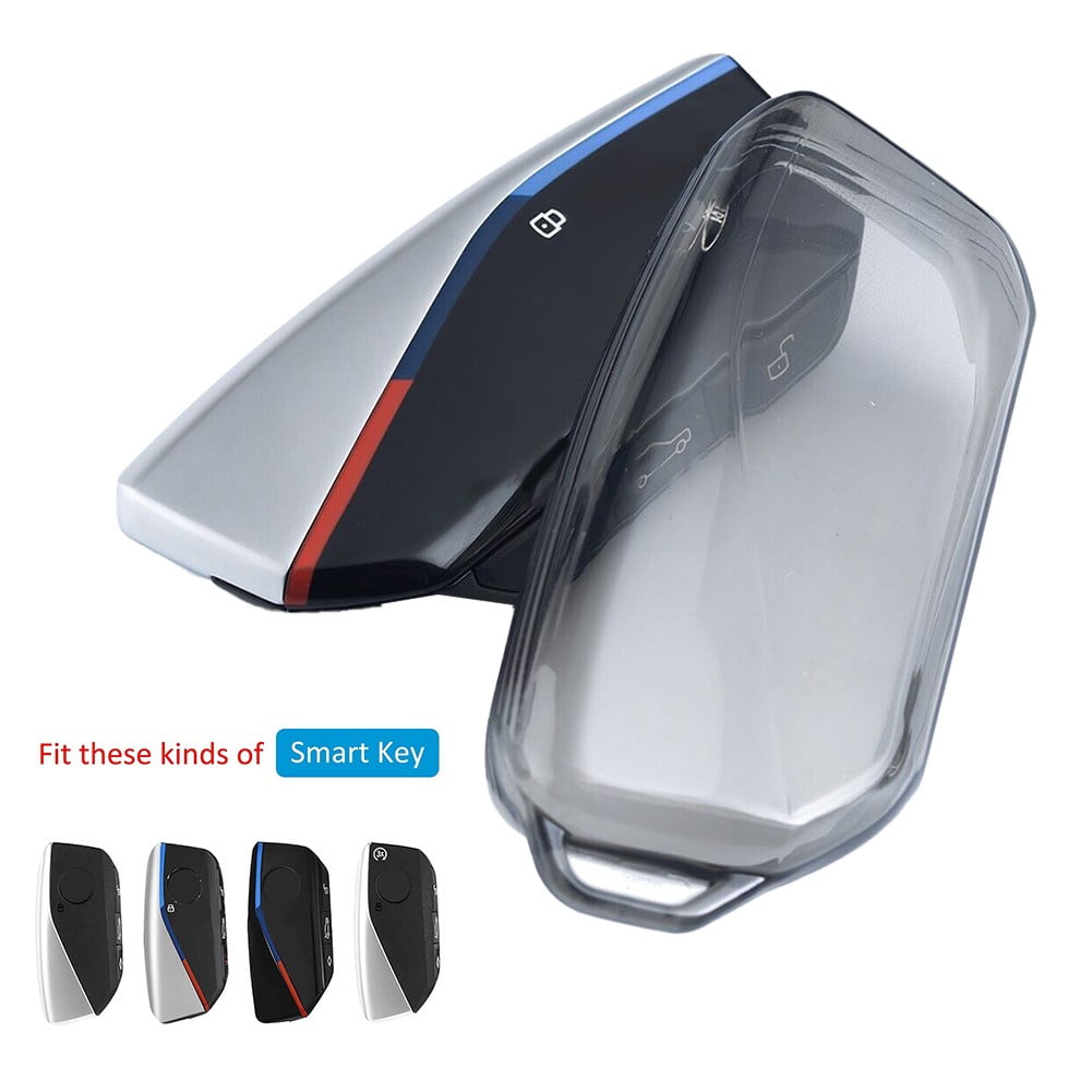 Black Transparent Car Key Fob Case Cover for BMW X1 iX XM X5 X6 X7 i7 ...