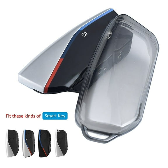 High-End Genuine Leather Remote Key Fob Case with Woven Keychain for ...