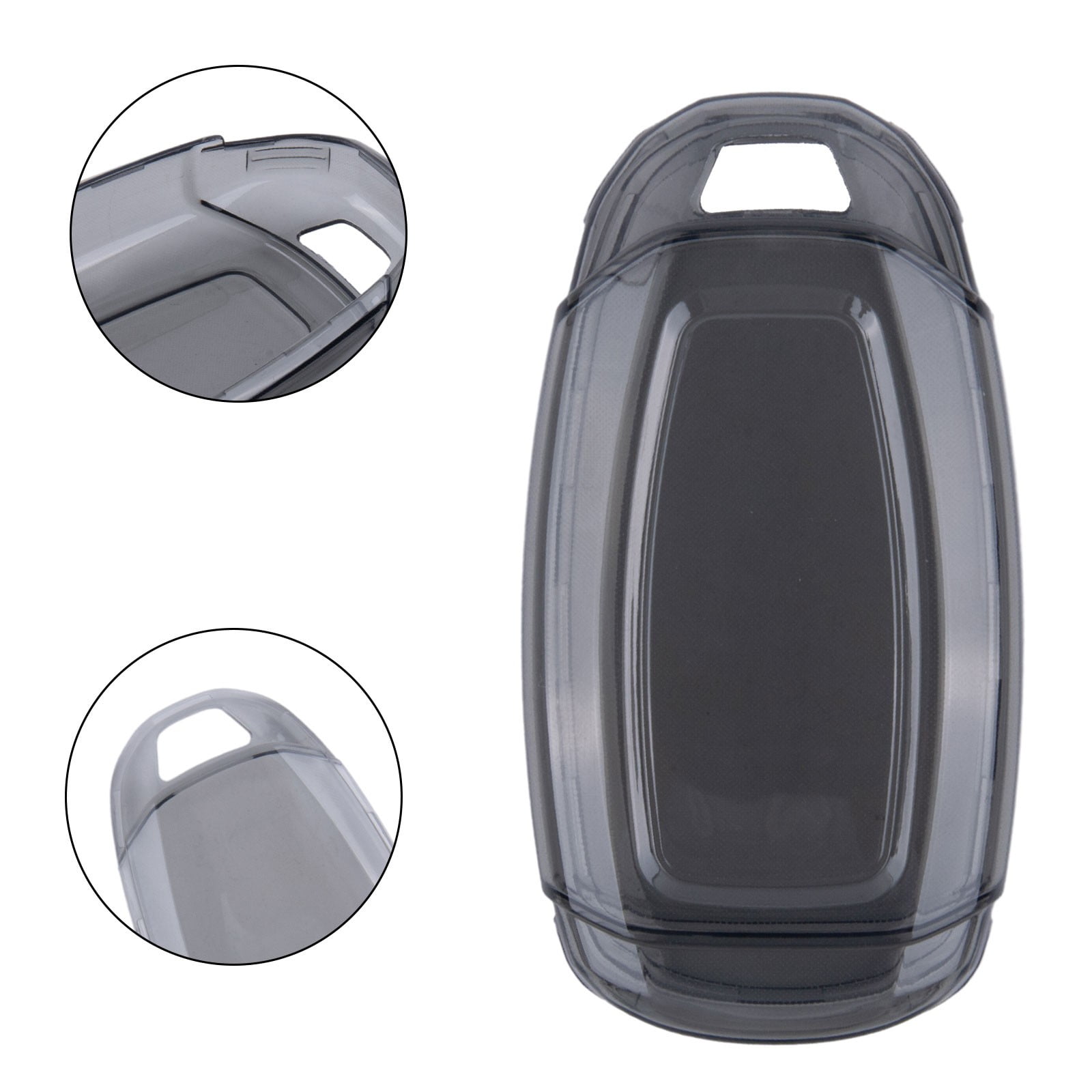 Black Transparent Key Fob Case Cover TPU Soft Adhesive For Hyundai ...