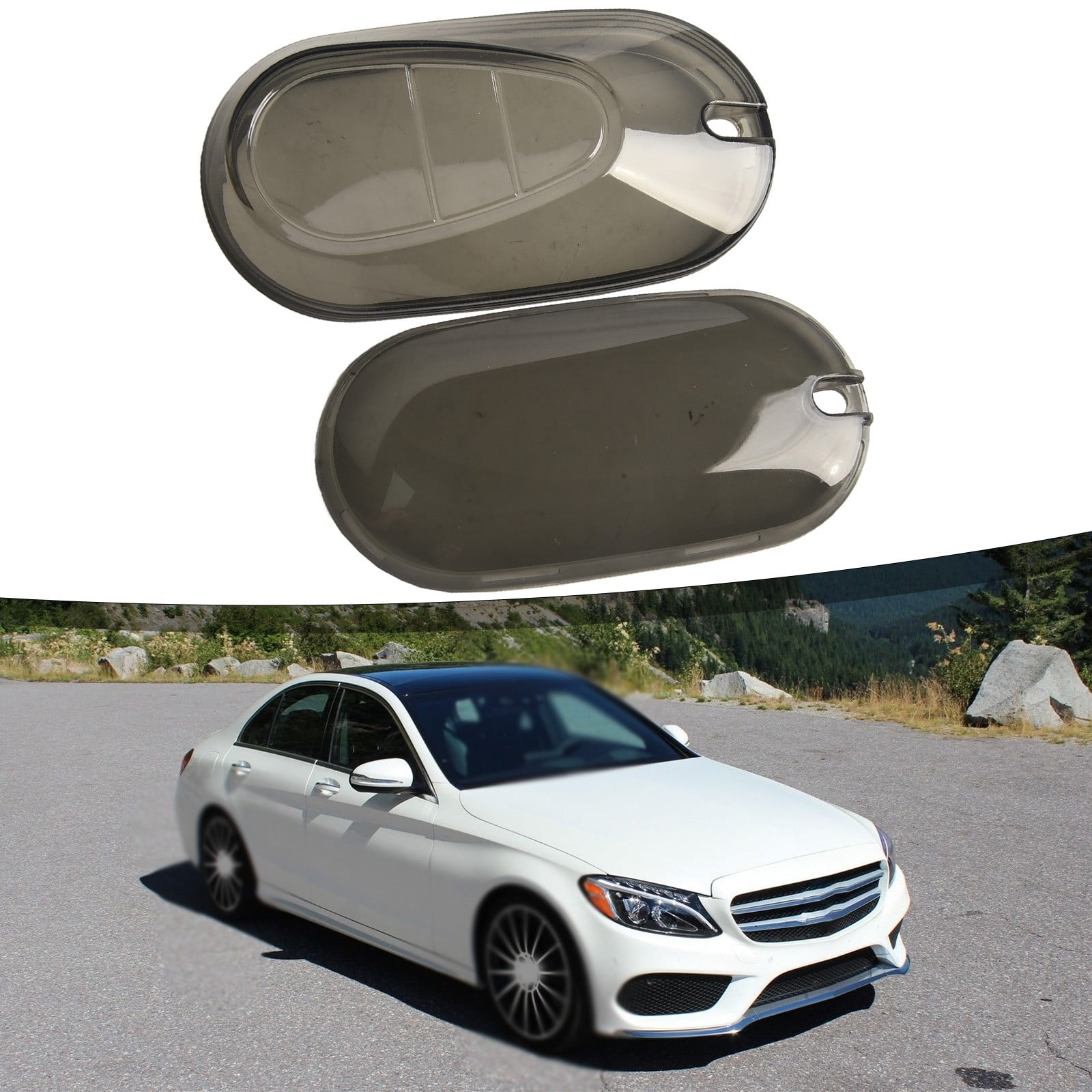 Black Transparent Key Fob Case Cover for C S for GLC EQE EQS Class ...