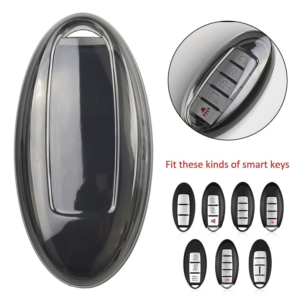 Black Transparent Key Fob Case Cover for Nissan Models - Walmart.com