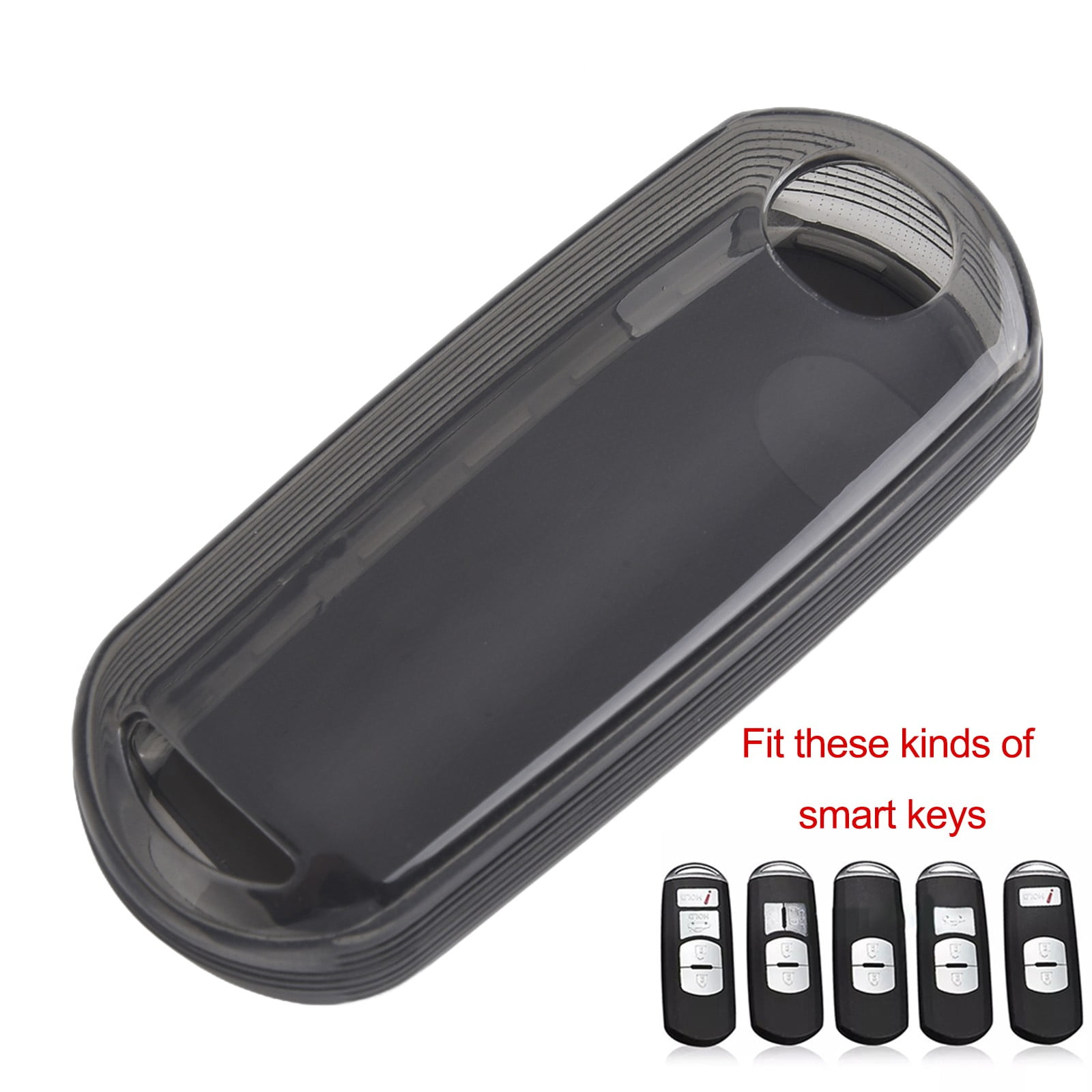 Black Transparent Key Fob Case Cover for Push-Button Start Vehicles ...