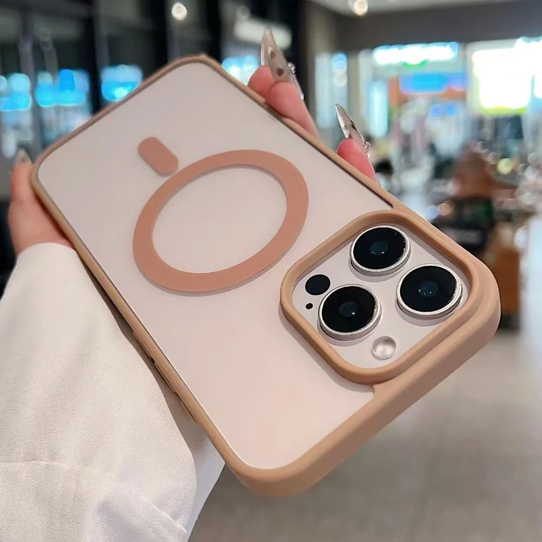 Black Transparent Magsafe Magnetic Case For iPhone 16 15 14 Plus 13 12 ...