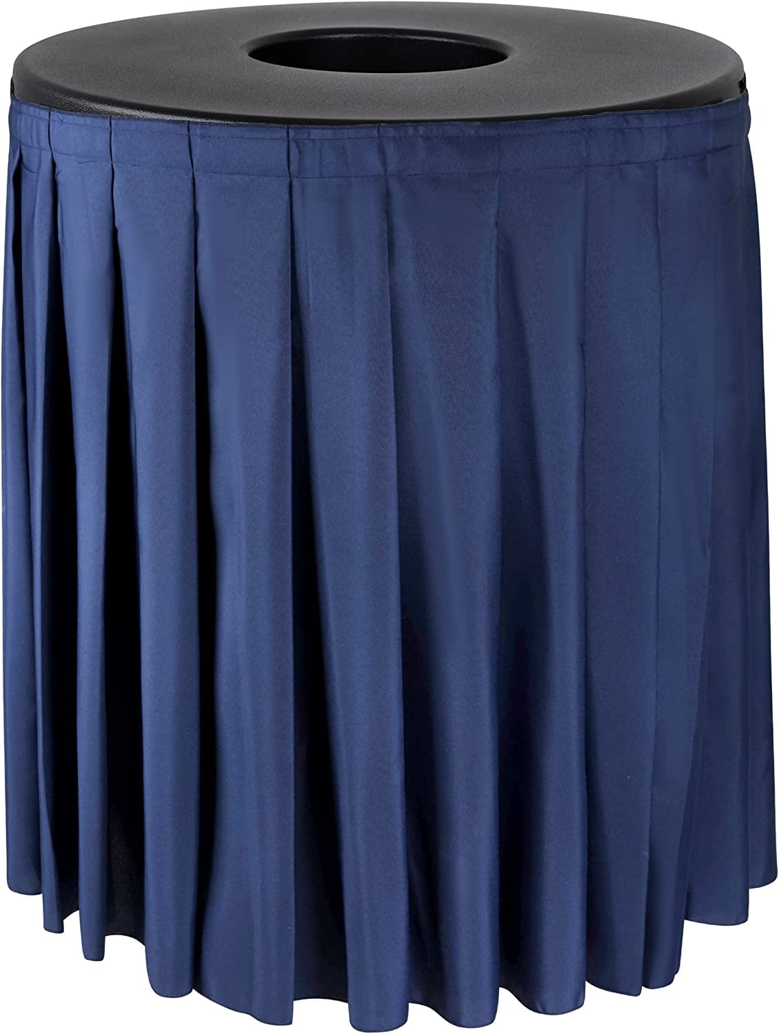 Black Trash Can Topper Cover with Solid Pleated Skirt | Designed to Fit ...
