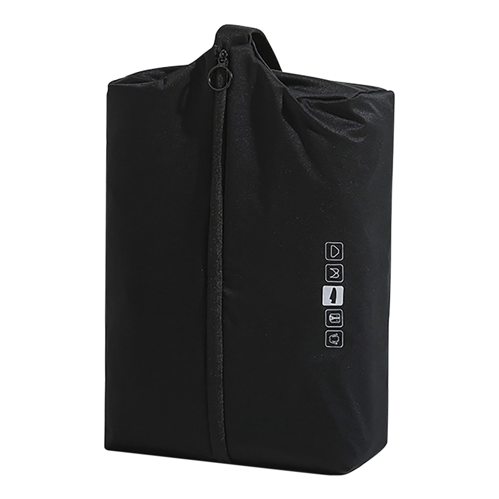 Black Travel Shoe Storage Bag Portable Large Capacity Luggage Organizer ...