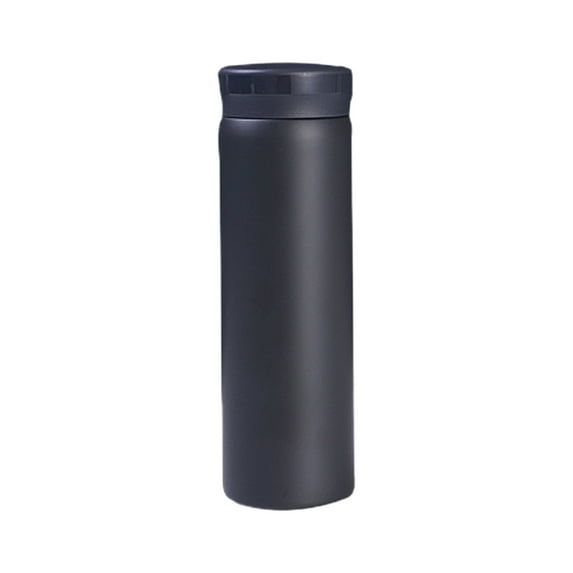 Black Travel Thermos Stainless Steel Insulated Water Bottle Double ...