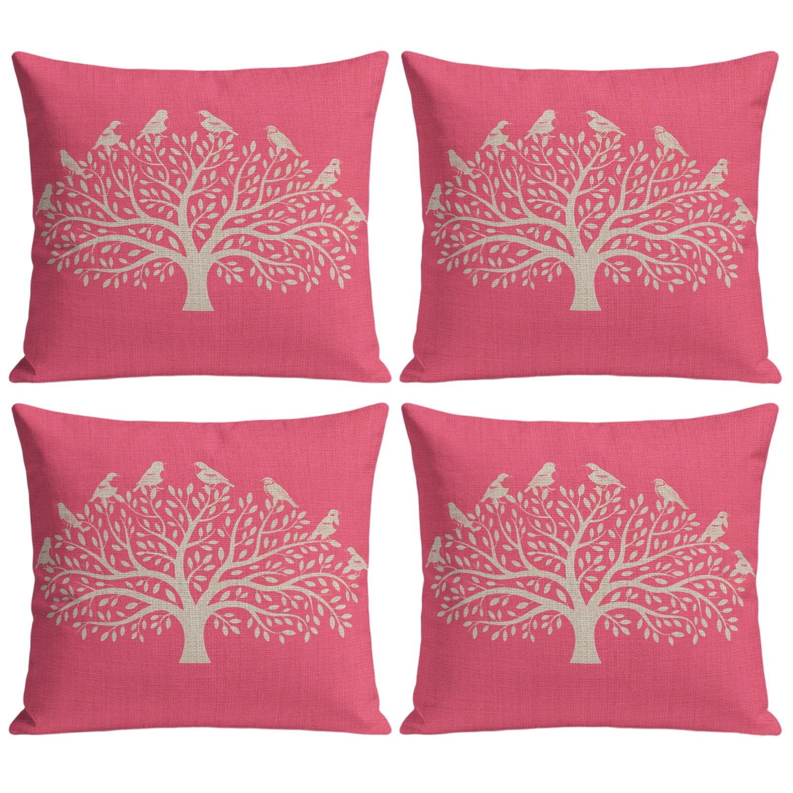 Black Tree Throw Pillow Covers 18 x 18 Inch Pillow Covers Set of 4 ...