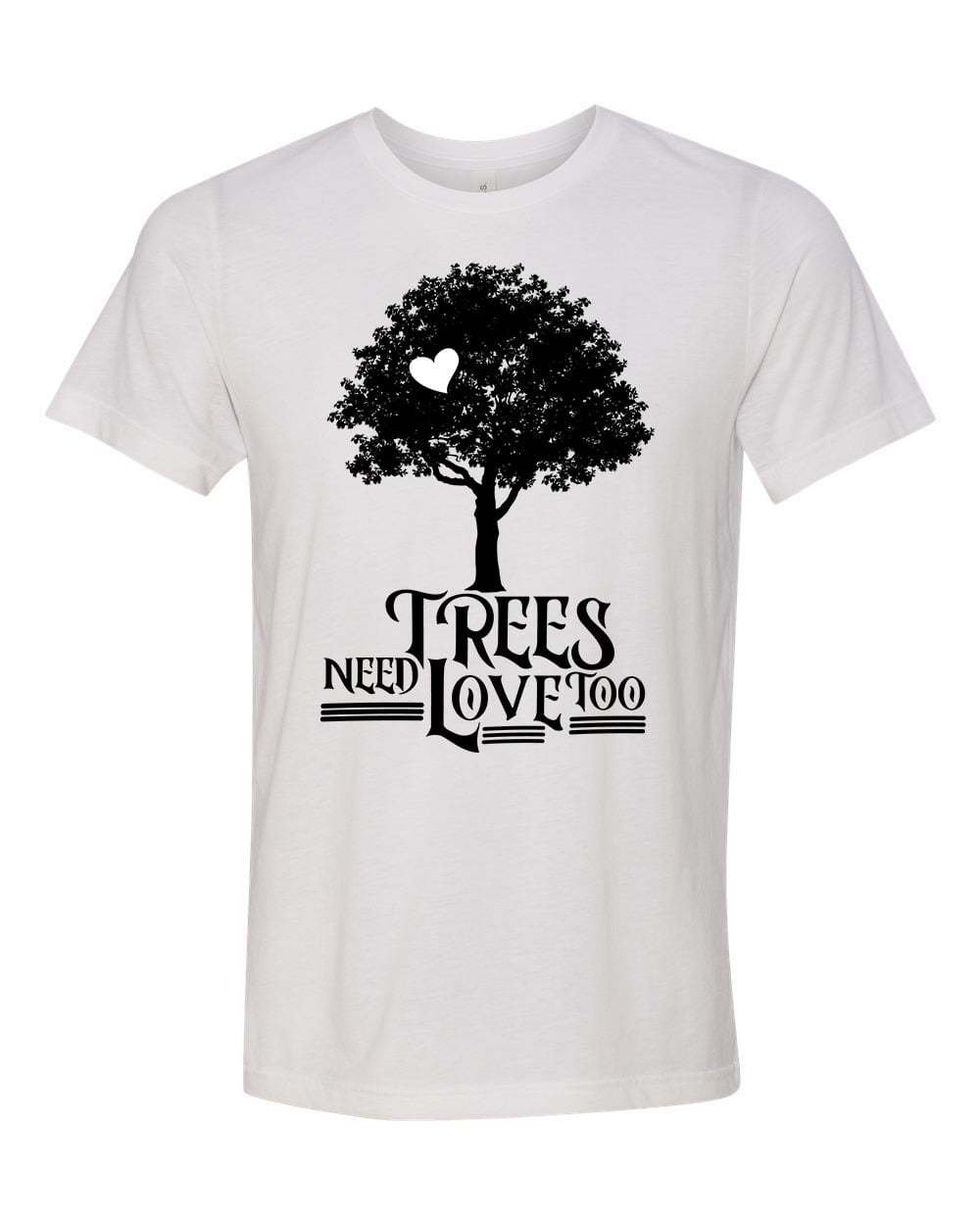 Black Trees Need Love Too Unisex Adult Short Sleeve T-shirt-White ...
