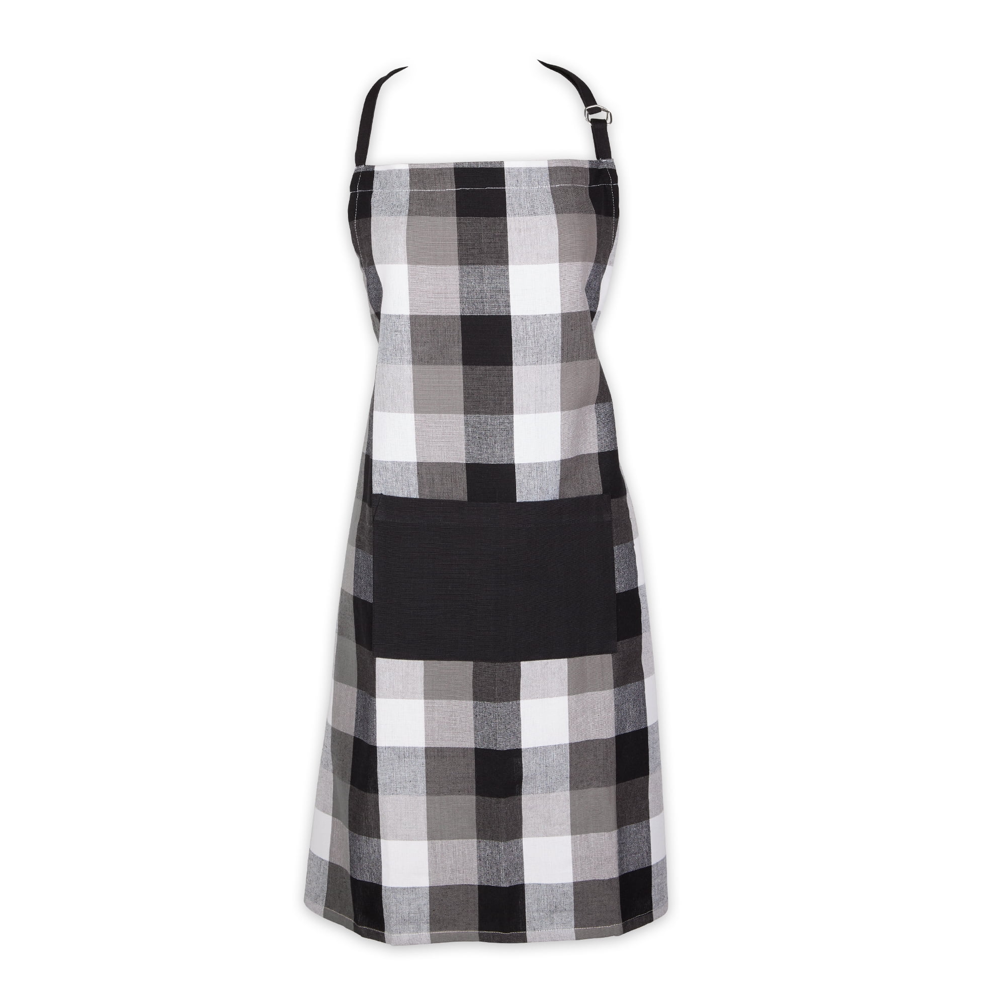 Black Tri Color Check Chef Apron - Walmart.com
