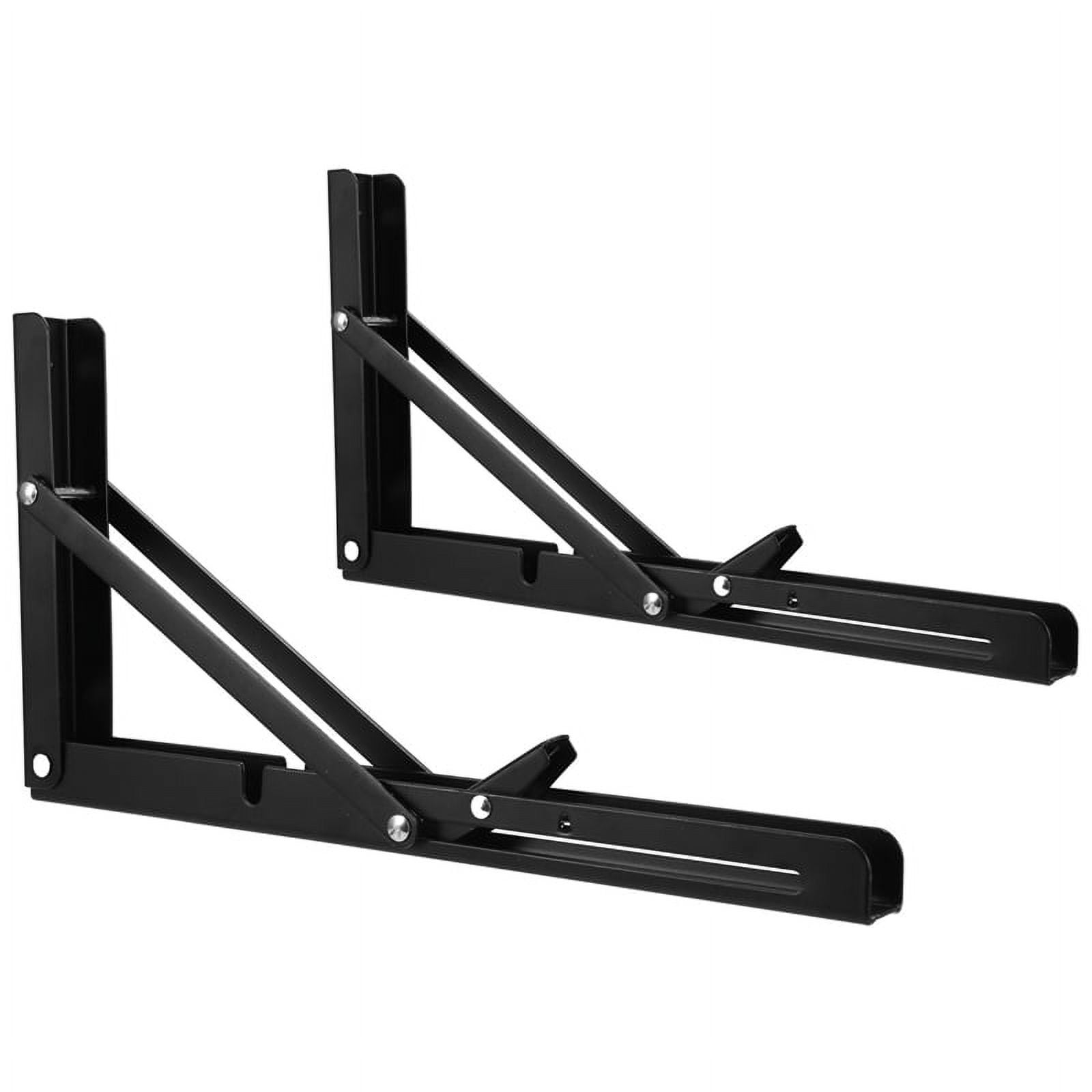 Black Triangle Folding Angle Bracket, Adjustable Wall Shelves - Walmart.com