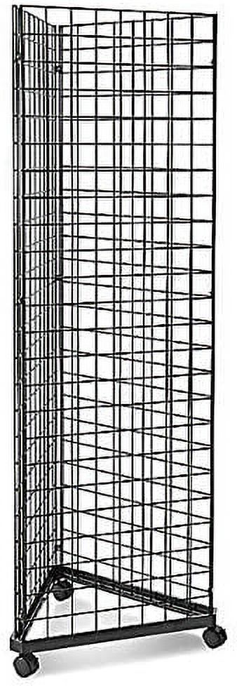 Black Triangle Wire Gridwall Panel Display Rack with Casters - Walmart.com