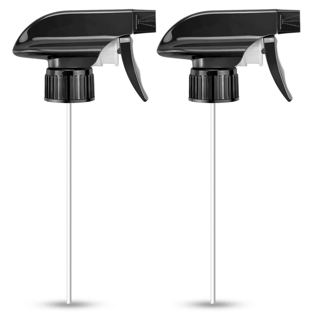 Black Trigger Spray Nozzle for 8oz 16oz Glass Bottles, Adjustable Mist ...