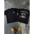 Black Tropical Palm Tree & Chairs Mens 100% Cotton Graphic Tee, Double ...
