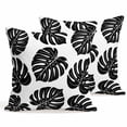 Black Tropical Summer Throw Pillow Covers 20 x 20 Inch Pillow Covers ...