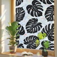 Black Tropical Summer Window Privacy Film Rainbow Static Cling Stain ...