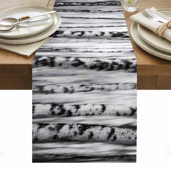 Black Truck Abstract Table Runner - 90 Inch Long, Kitchen Dining Table ...