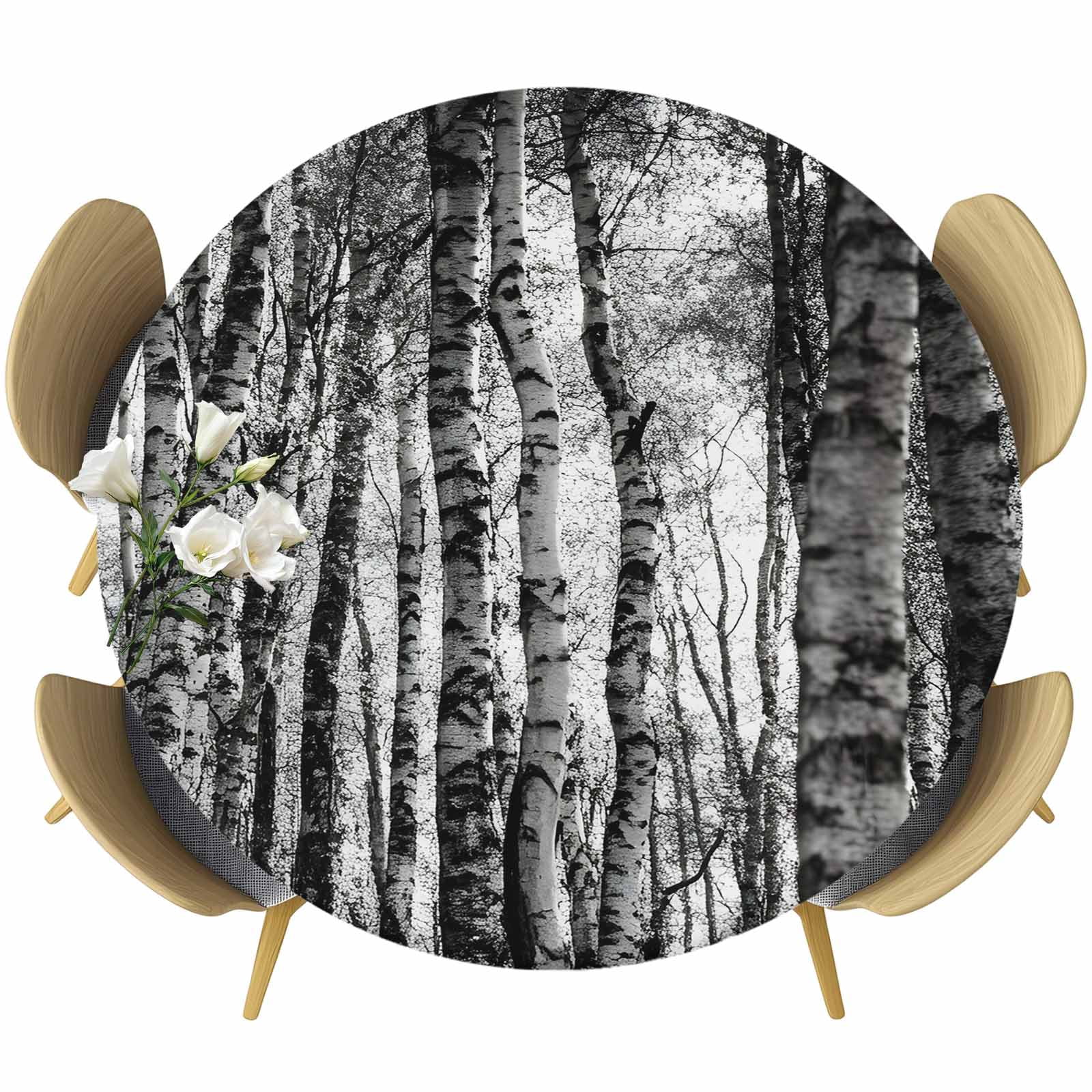 Black Truck Round Tablecloth 45-54 Inch Round Fitted Table Cloth with ...