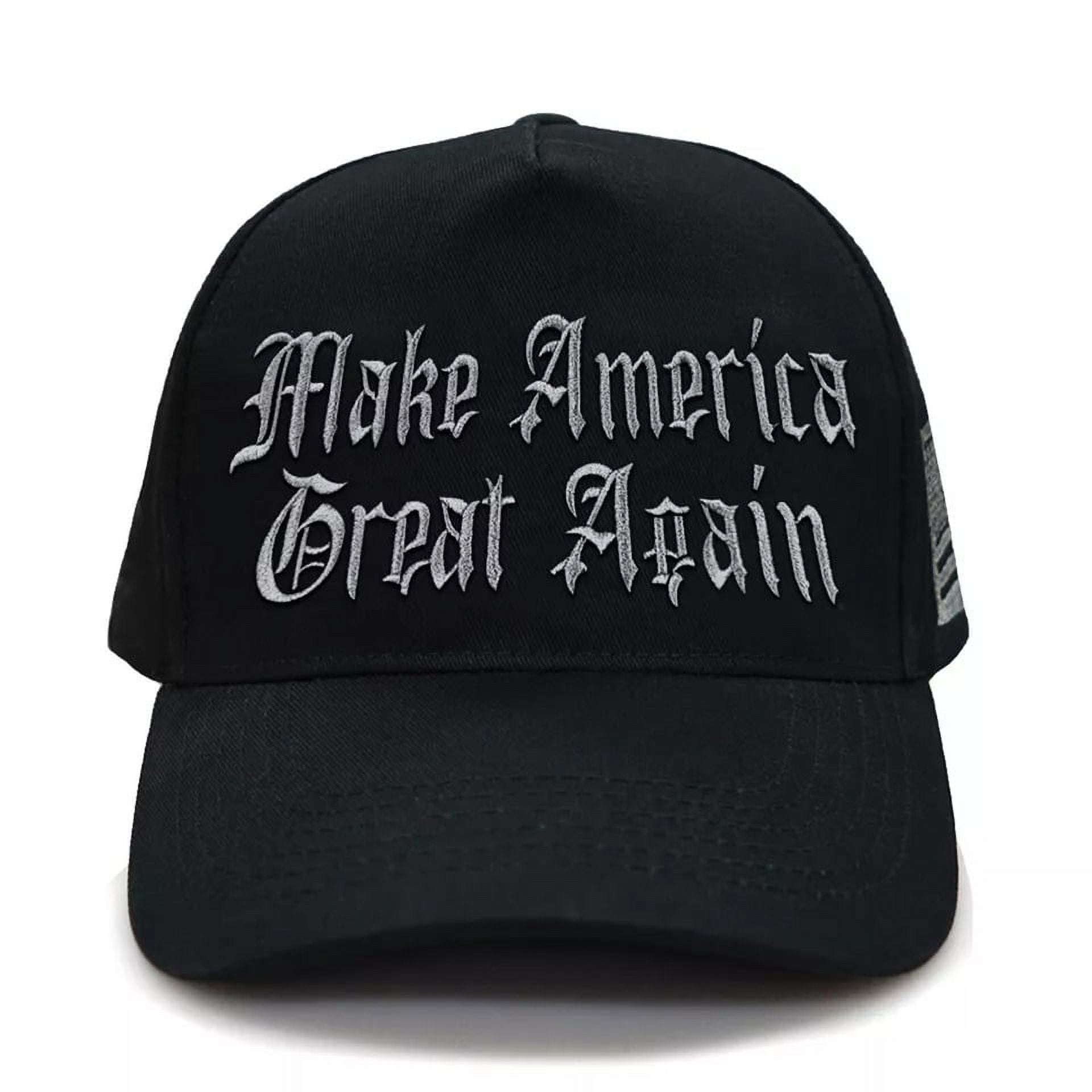 Black Trump Hat – Make America Great Again Embroidered Cap for Men ...