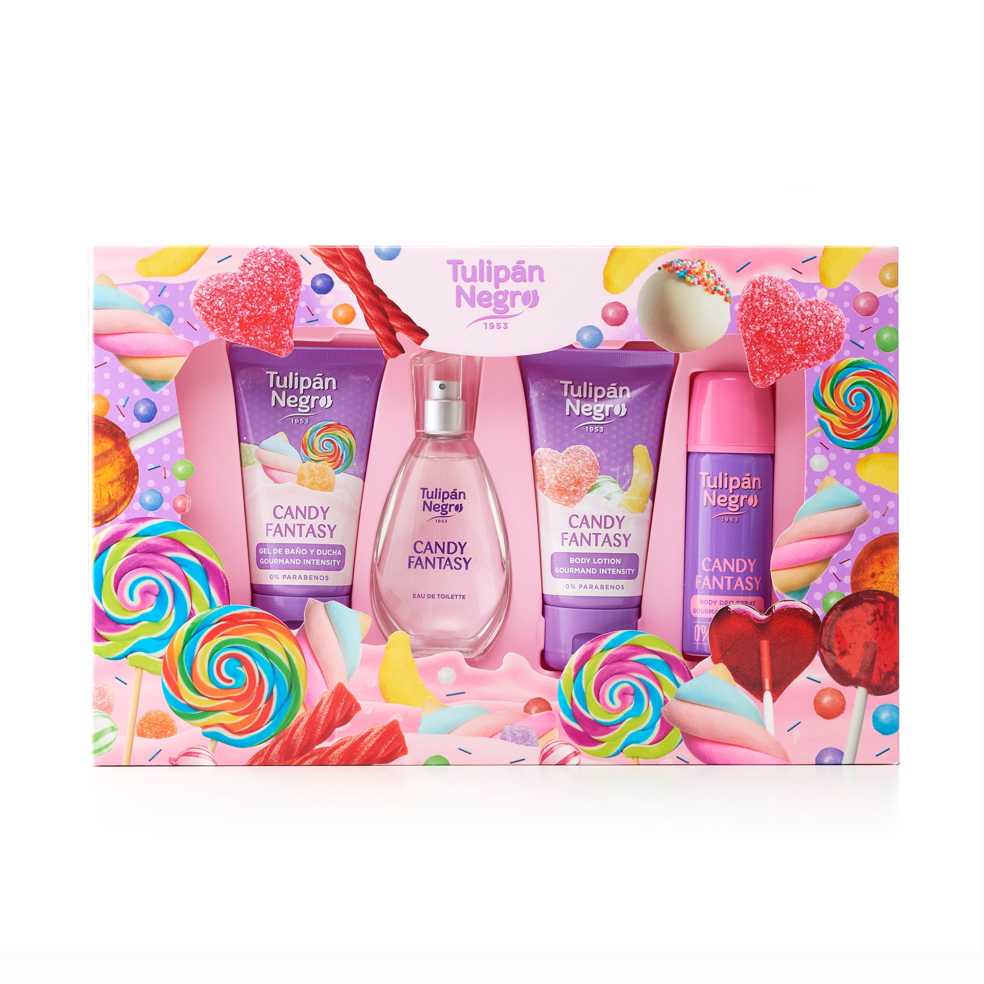 Black Tulip Gift Box 4 pc, Candy Fantasy (Body Wash, Eau de Toilette ...