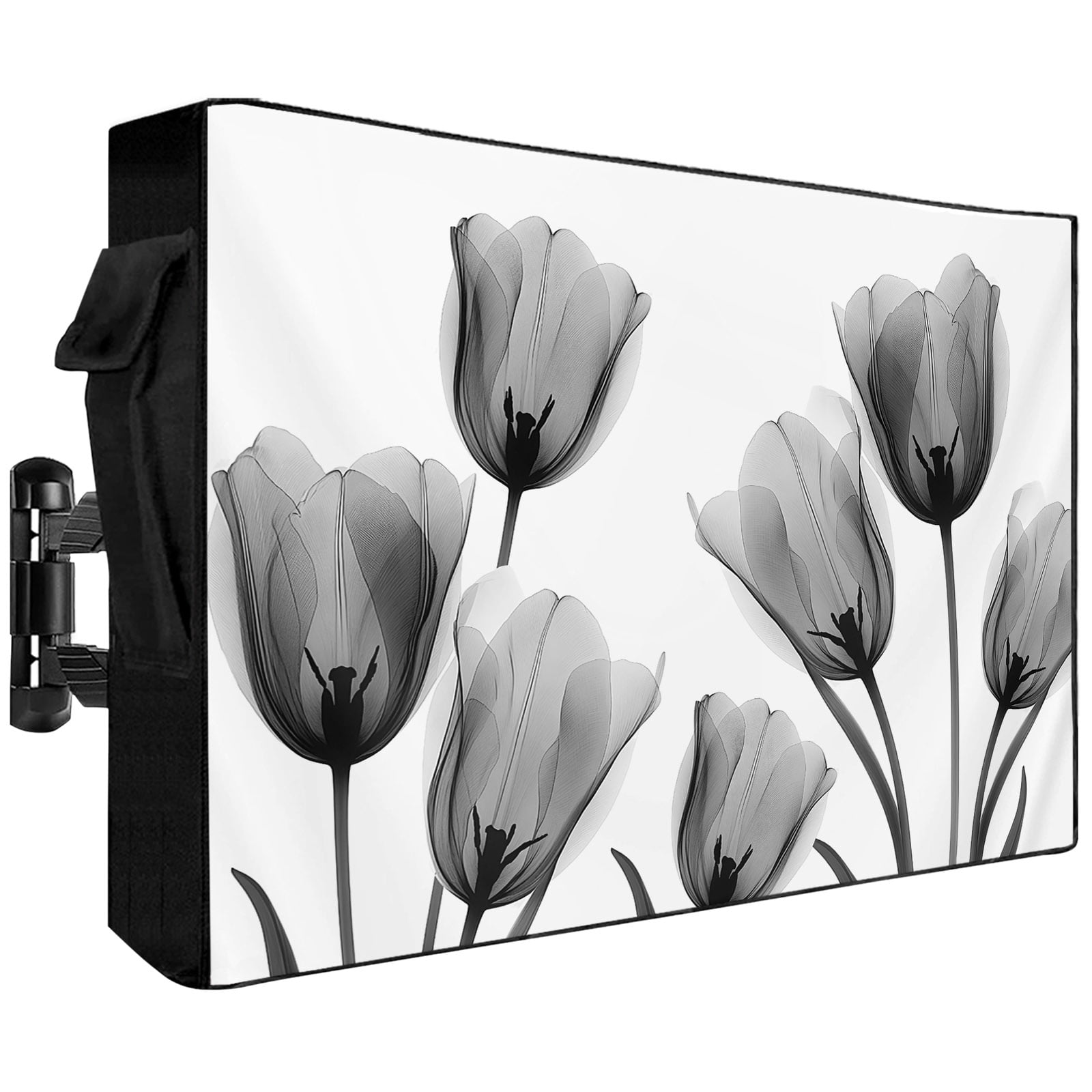 Black Tulip Outdoor TV Cover 52 to 55 inch Minimalist Modern Flower ...