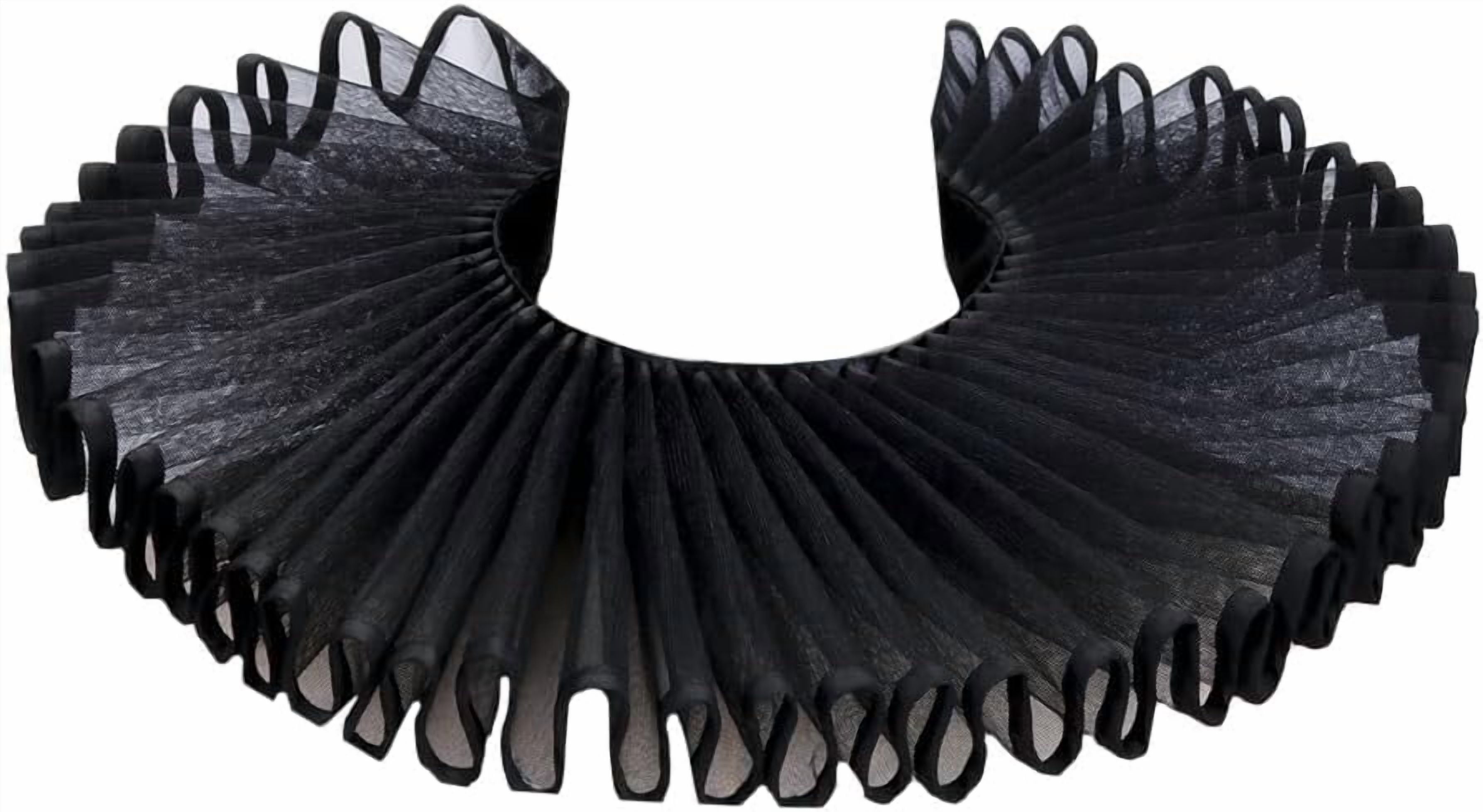 Black Tulle Ruffled False Collar Victorian Renaissance Elizabethan ...