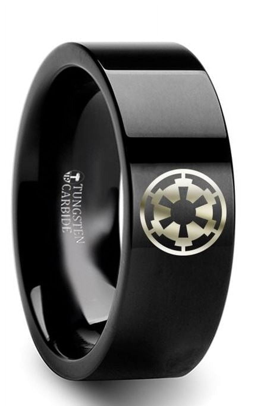 Black Tungsten Engraved Sith Imperial Emblem Star Wars | Thorsten ...