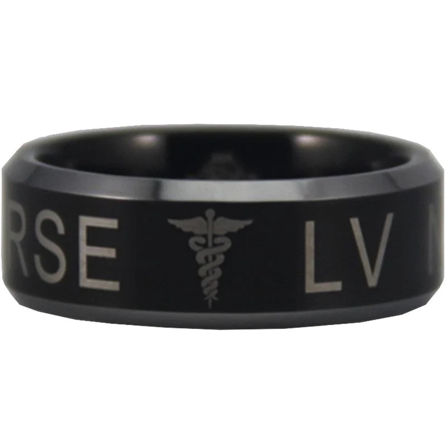 Black Tungsten Licensed Vocational Nurse New Logo Ring - Walmart.com