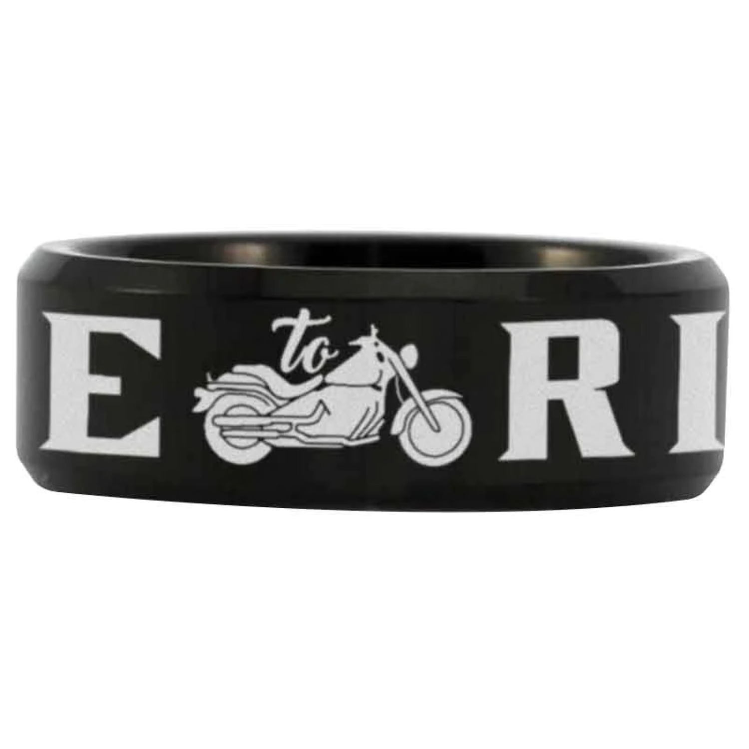 Black Tungsten Live to Ride Ring - Walmart.com