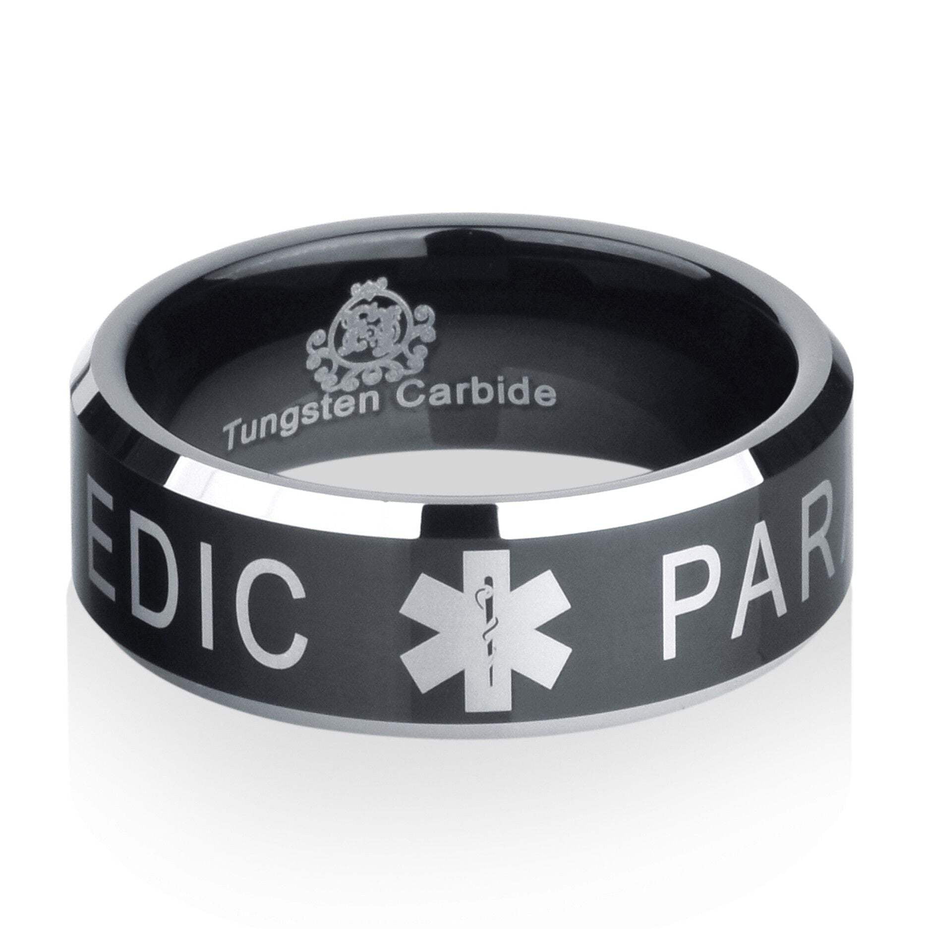 Black Tungsten Paramedic Ring - Walmart.com