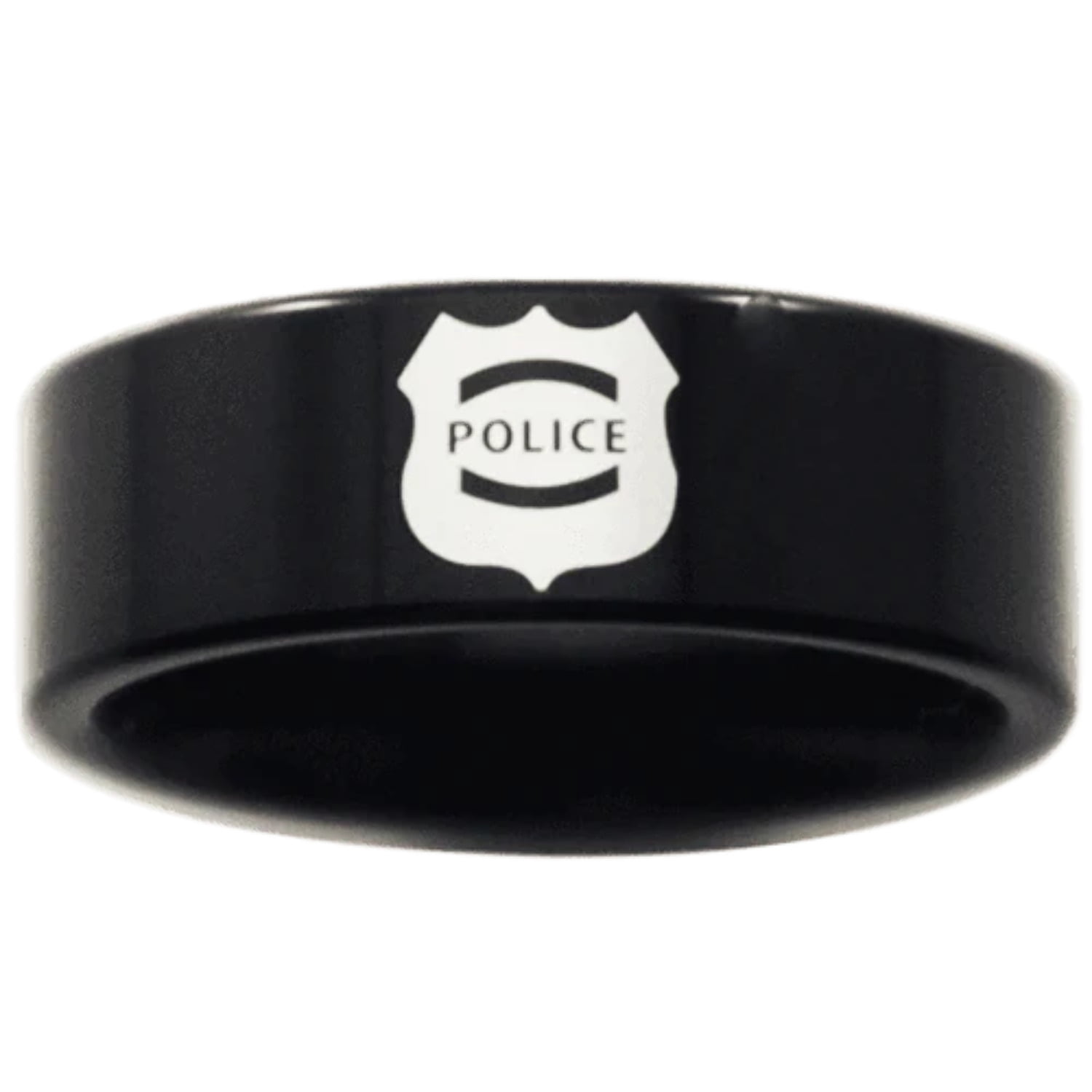 Black Tungsten Police Ring - Walmart.com
