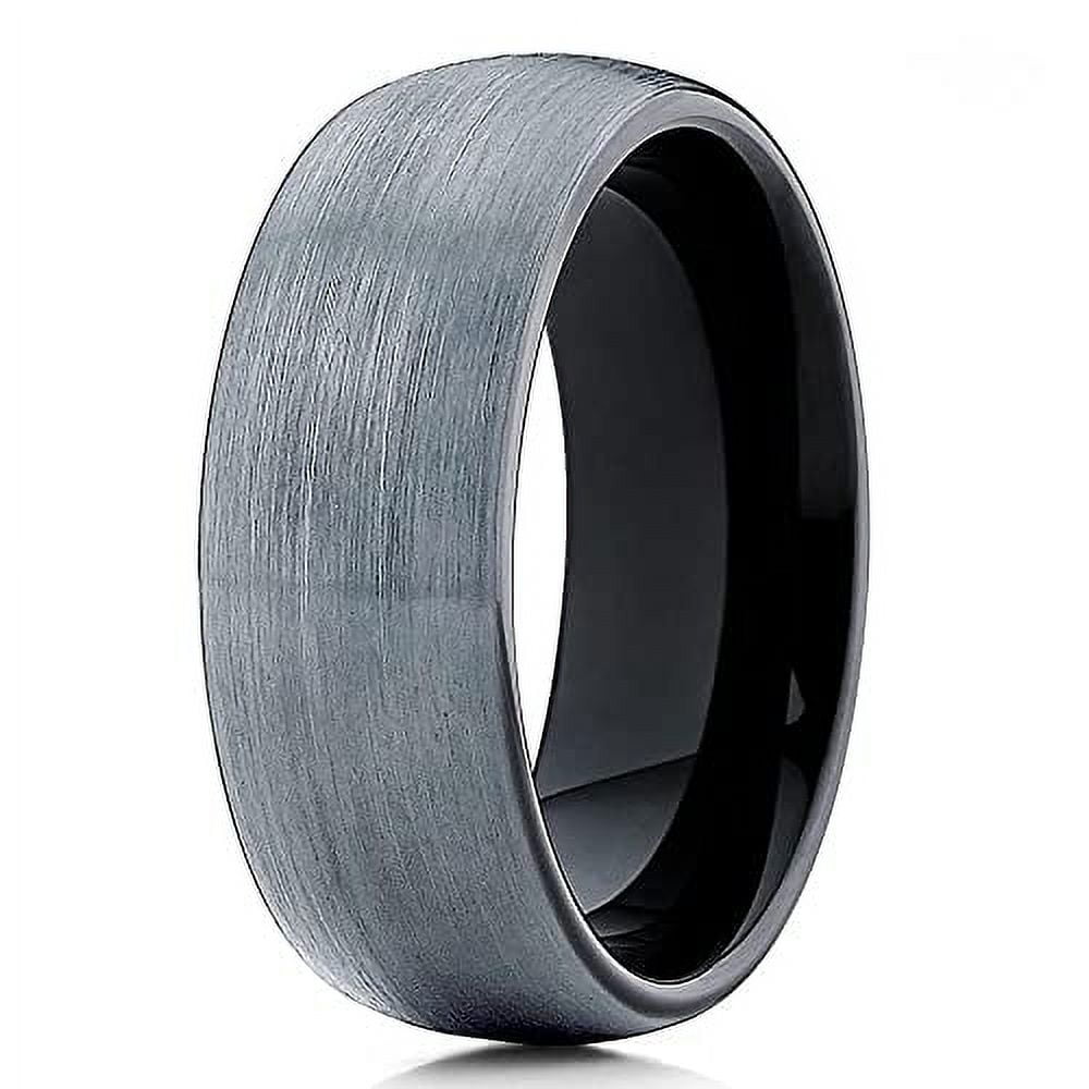 Black Tungsten Wedding Ring,Gunmetal Wedding Ring,Black Tungsten Band ...