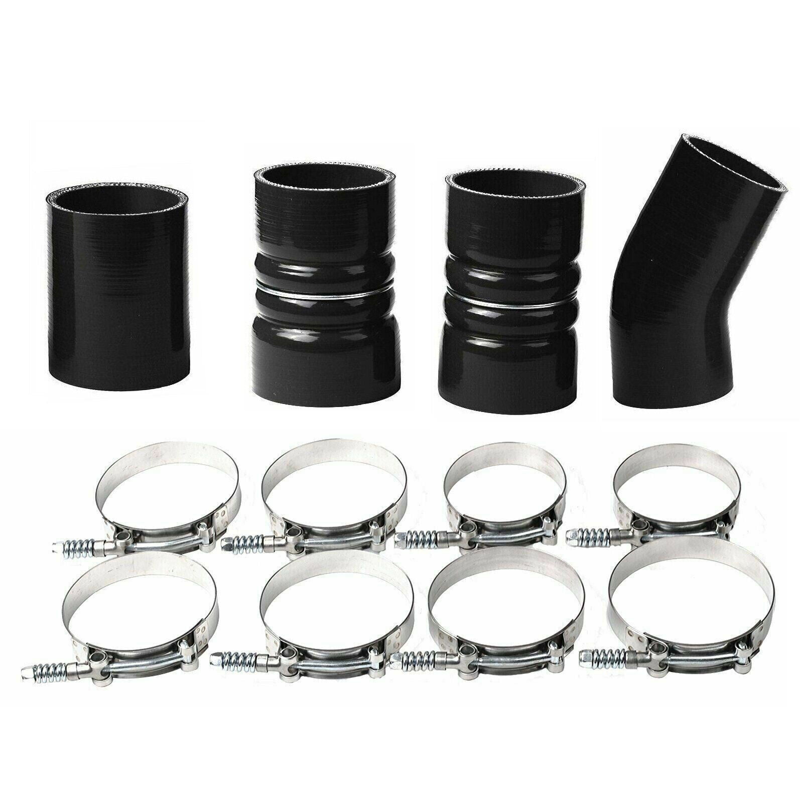 Black Turbo Intercooler Hose Boot w/Clamps Kit for 03-07 Ford 6.0L ...