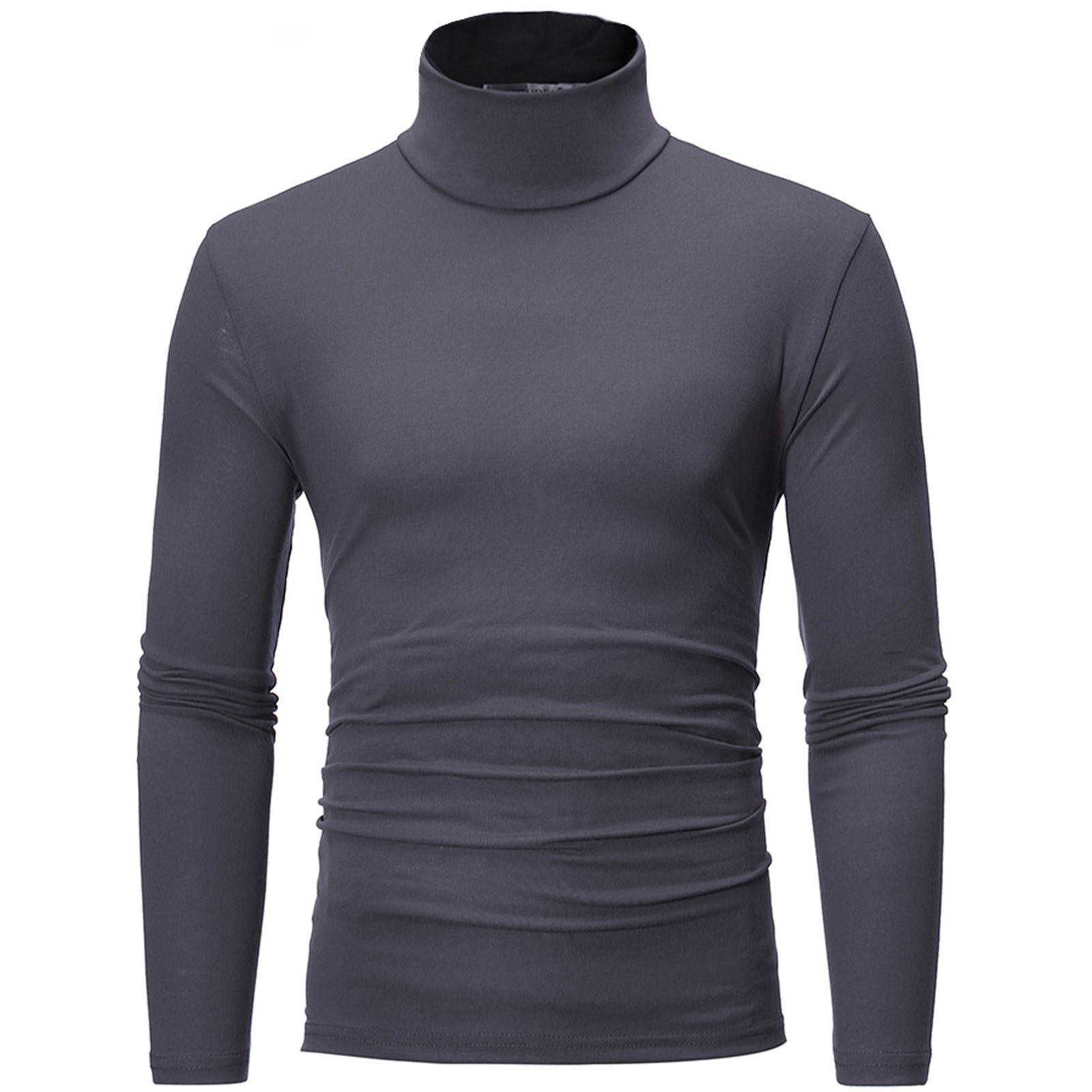 Black Turtleneck Men Slim Fit T Shirts For Men Men's Casual Slim Fit ...
