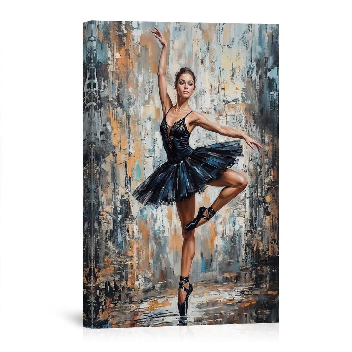 Black Tutu Ballerina Dancing Ballet Art For Living Room Bedroom Dance ...