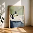 Black Tuxedo Cat Bathroom Print, Funny Spa Cat Wall Art, Relaxing Cat ...