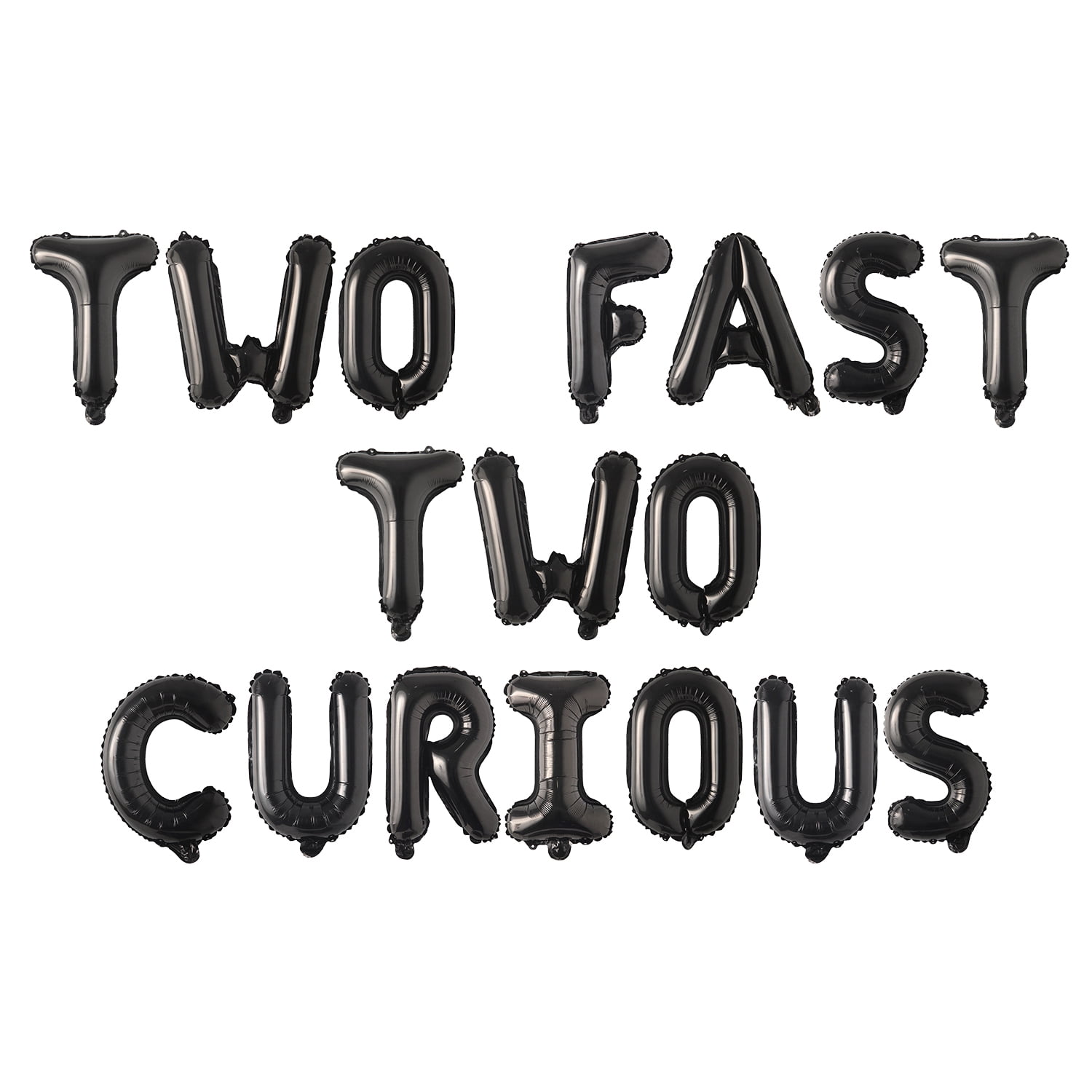 Black Two Fast Two Curious Racing Foil Balloon Party Supplies, Traffic ...