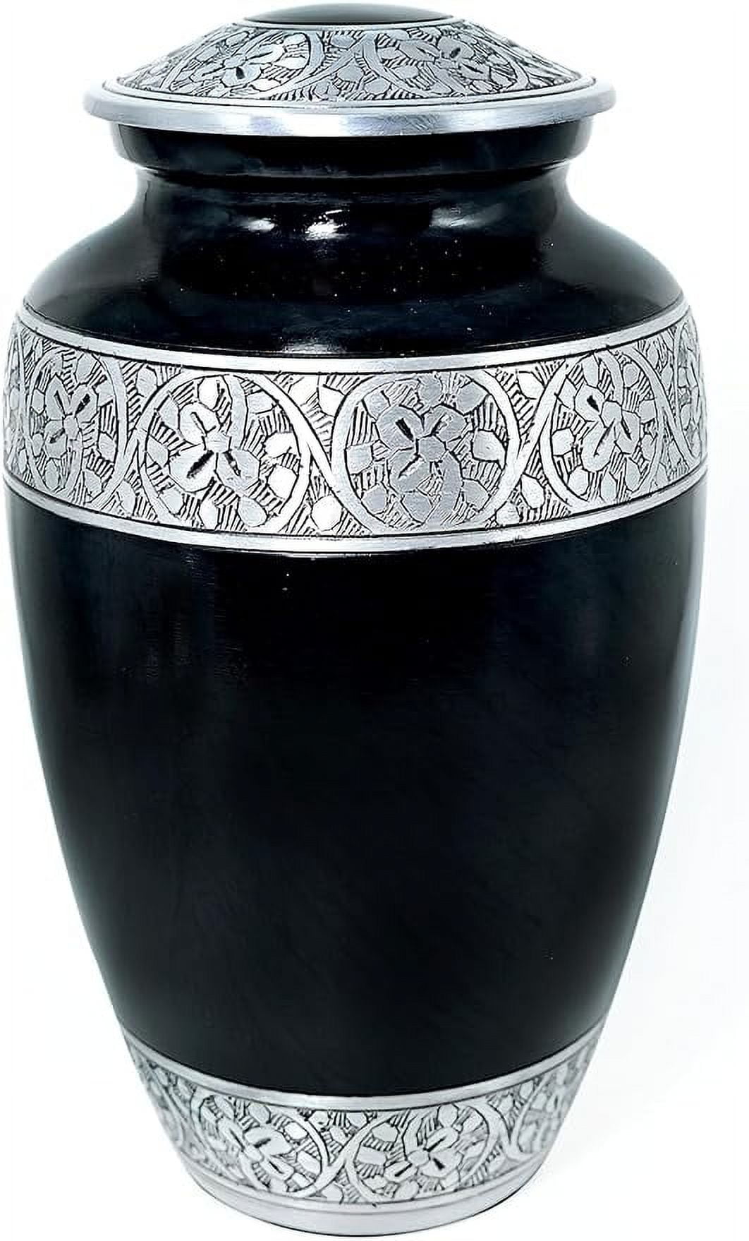 Black URN Human Ashes Urn | Urn for pet | Aluminum Cremation Urns for ...