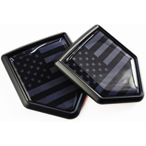 All Black US American Flag Decal Sticker Car Emblem USA Flag Car ...
