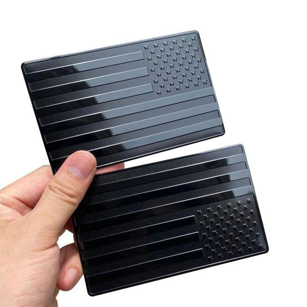 Black USA Flag 3D Metal Emblem Sticker For Car and Truck Decals ...