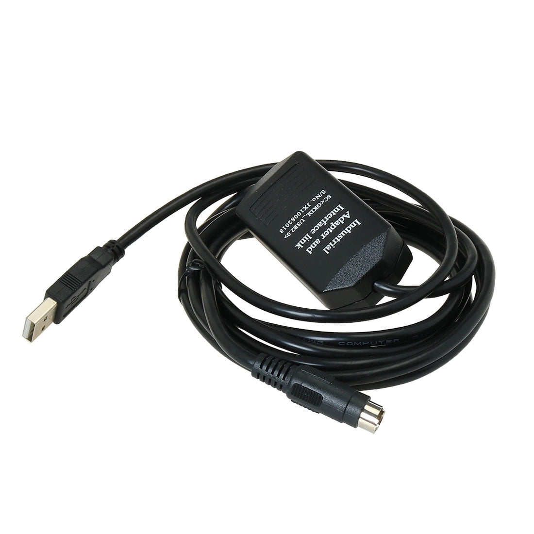 Black USB-1761-CBL-PM02 10Ft Length PLC Cable Cord for AB Micrologix ...